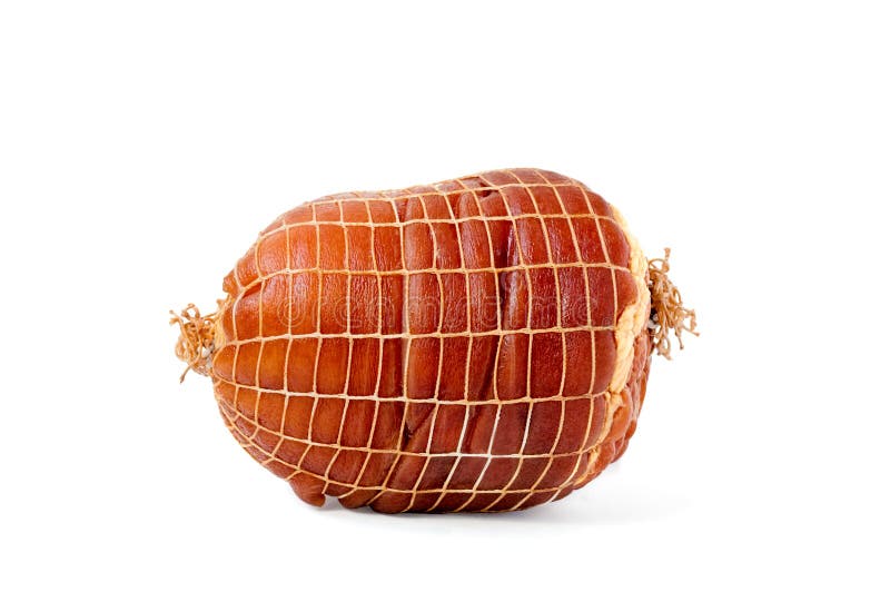 Smoked Boneless Ham Hock Wrapped in Netting Stock Image - Image of view ...