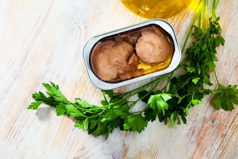 Canned Liver of Smoked Cod with Oil Stock Image - Image of preserve ...