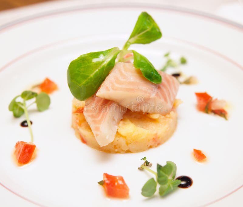 Smoked eel dish on plate stock image. Image of dinner - 27352541