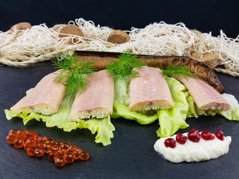 Smoked eel fillet stock image. Image of fish, river - 206496211