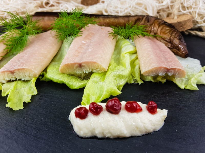 Smoked eel fillet stock photo. Image of preserved, european - 206496220