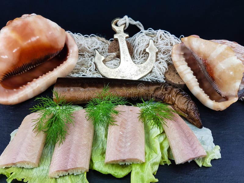 Smoked eel fillet stock photo. Image of prepared, delicacy - 206496228