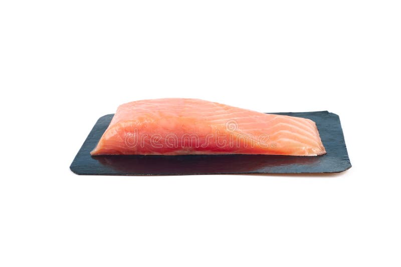 Smoked Fillet of Red Fish in Vacuum Packing. Isolated on White Stock ...