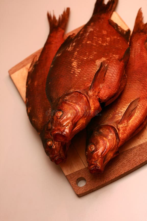 Smoked fish stock photo. Image of fins, smoked, board - 13017562
