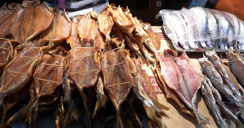 Smoked Fish of Baikal Lake in the Market Stock Video - Video of fish ...