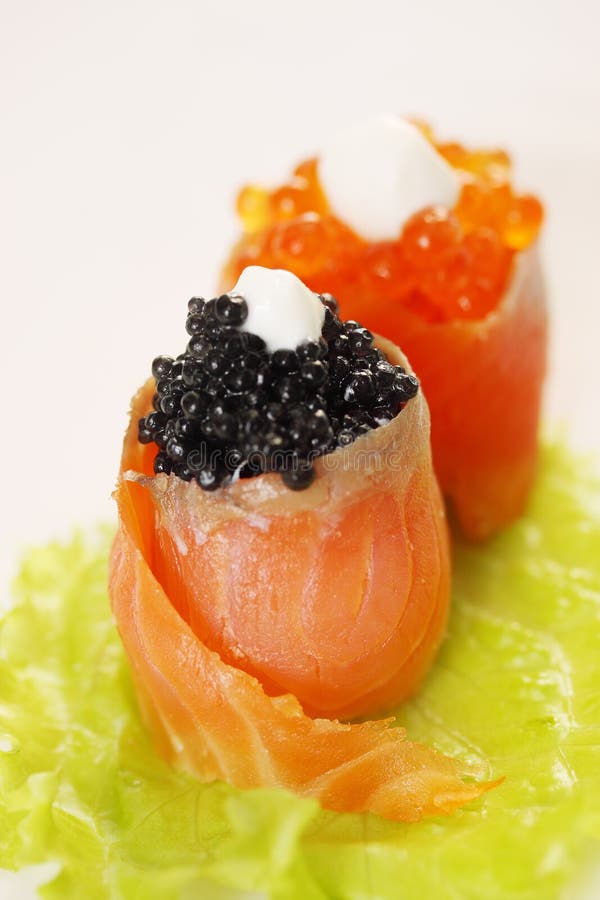 Smoked fish and caviar stock image. Image of fresh, asia - 29403209