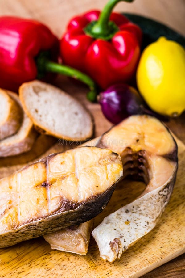 Smoked fish with garnish stock photo. Image of appetizer - 47600562