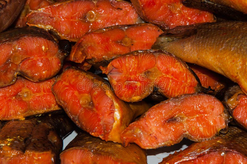 Smoked fish stock image. Image of kitchen, restaurant - 55130047