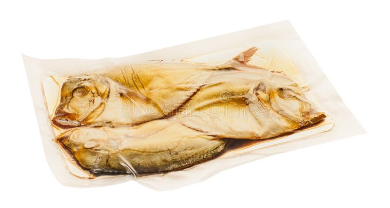 Smoked fish in packaging stock image. Image of market - 166926715