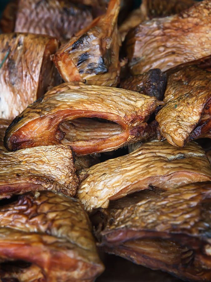 Smoked fish stock photo. Image of plant, closeup, salmon - 36664240