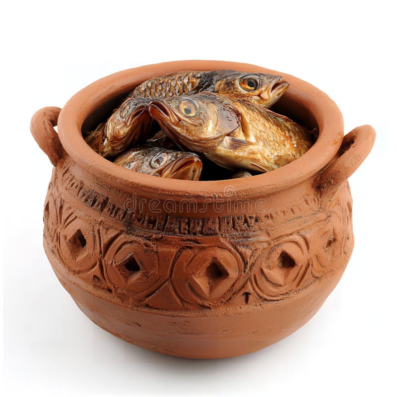 Smoked Fish in Rustic Clay Pot Delicious Smoked River Fish in ...