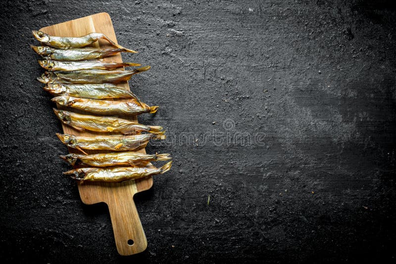 Smoked Fish on a Wooden Cutting Board Stock Image - Image of baltic ...