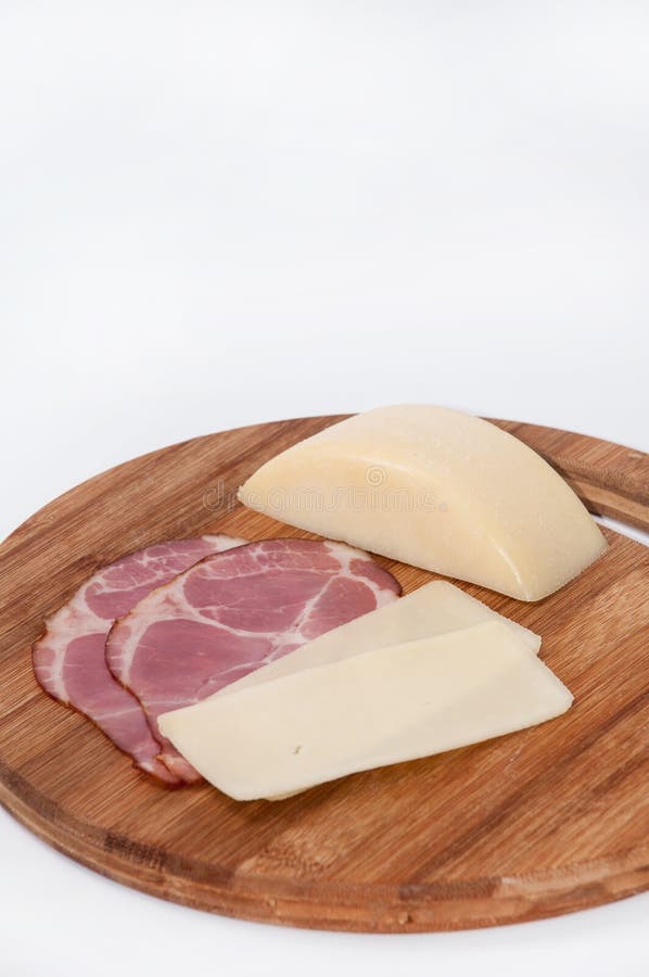 Smoked Ham with Cheese in One Piece Stock Image - Image of butchery ...