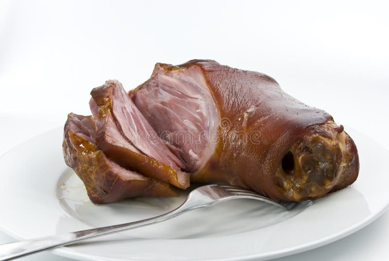 Smoked ham-knuckle stock image. Image of knuckle, slice - 3525309