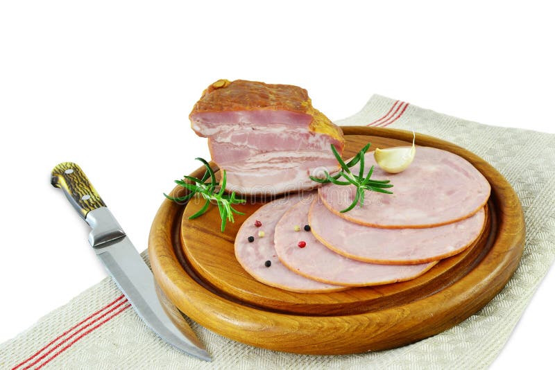 Smoked ham and meat stock image. Image of grocery, meal - 38211285