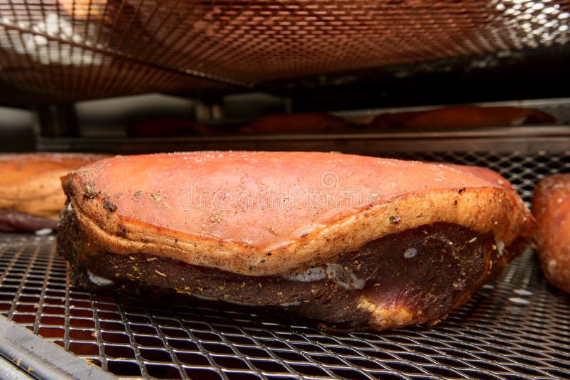 Smoked Ham in Seasoning Cell Stock Photo - Image of delicatessen ...