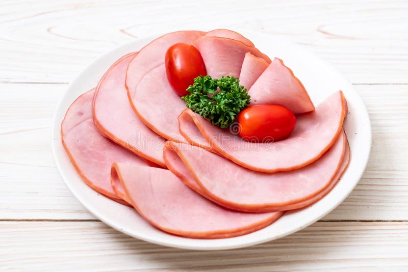 Smoked ham sliced stock image. Image of white, ingredient - 135503301