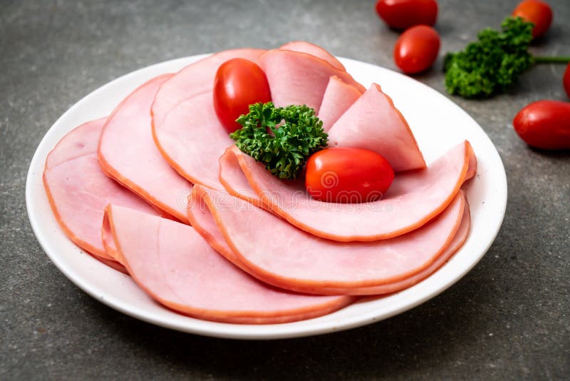Smoked ham sliced stock photo. Image of white, fresh - 153119066