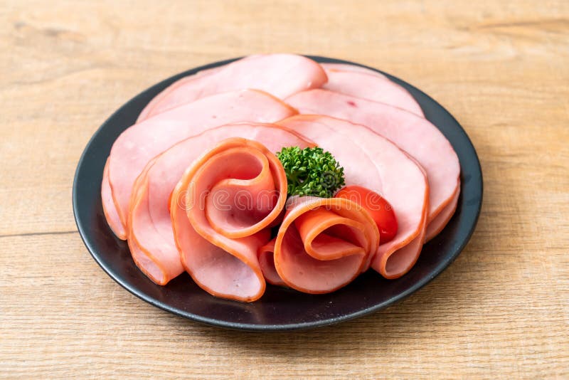 Smoked ham sliced stock photo. Image of close, turkey - 144020944