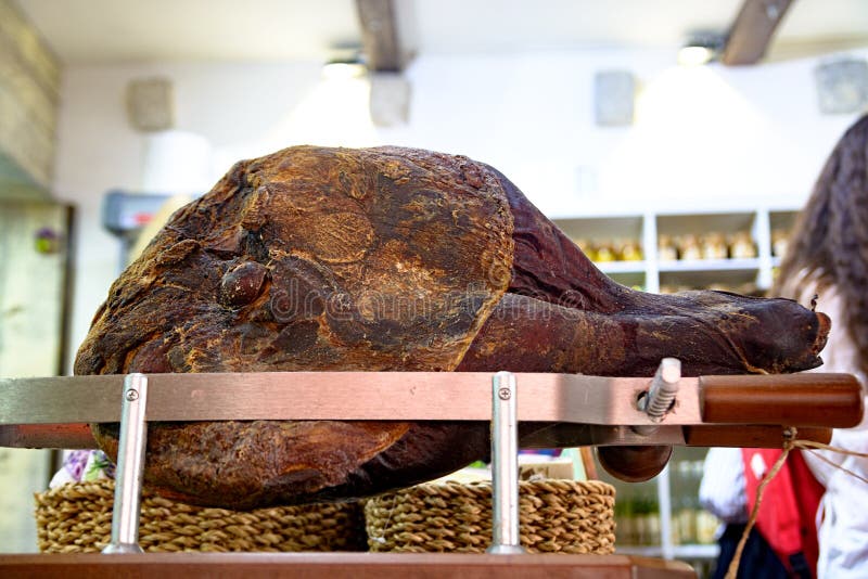 Smoked leg of hamon stock photo. Image of appetizer - 228623482