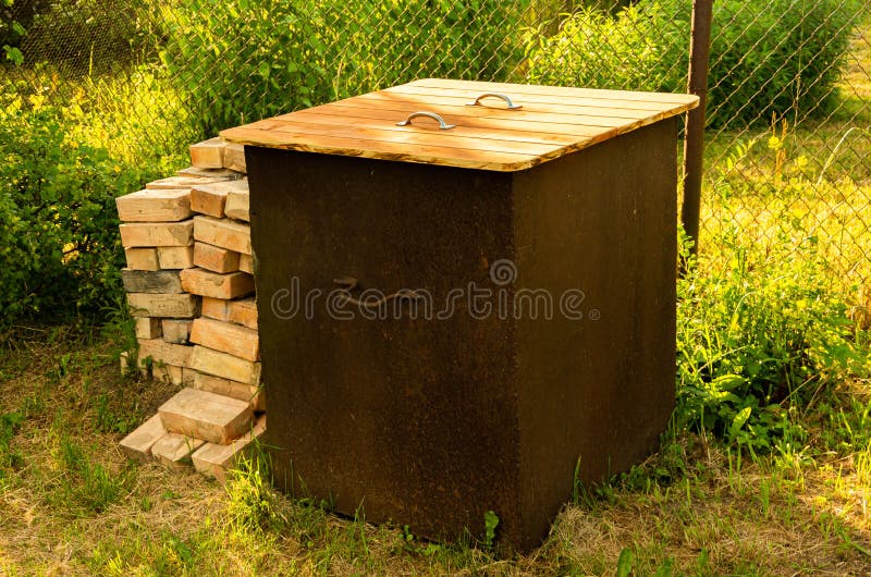 Smoked with Lid, Iron Barrel for Fish Stock Photo - Image of empty ...