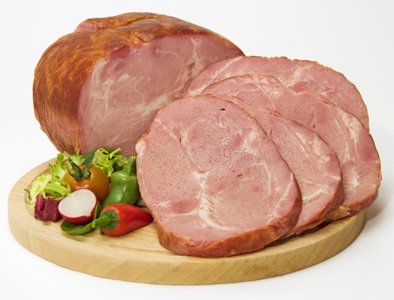 Sliced Ham stock image. Image of meat, servings, appetizing - 2279939
