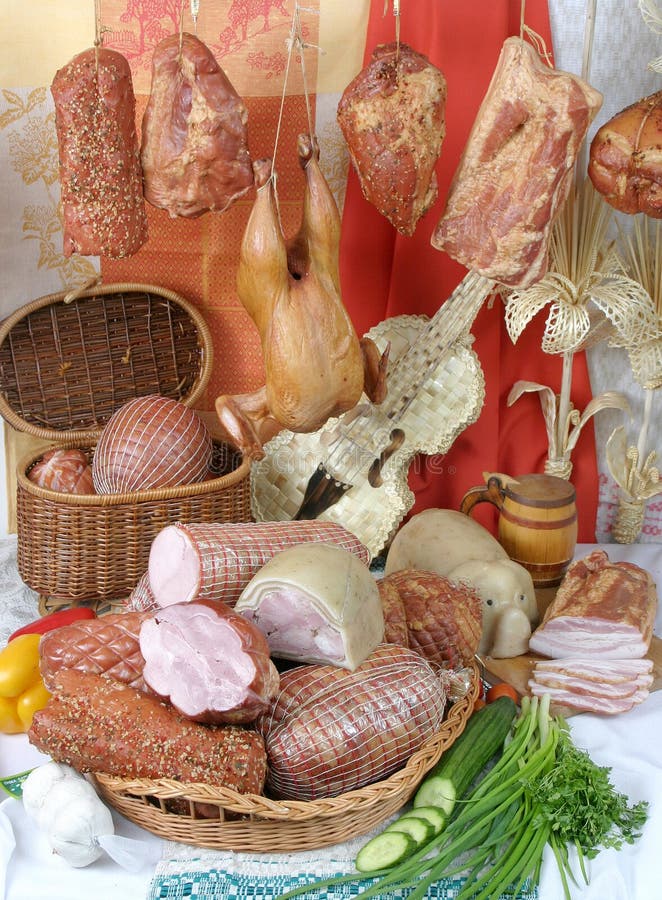 Smoked meat products stock photo. Image of healthy, product - 4798402