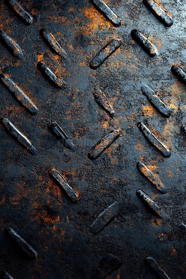 Smoked Metal Surface Features Intricate Abstract Textures and Subtle ...