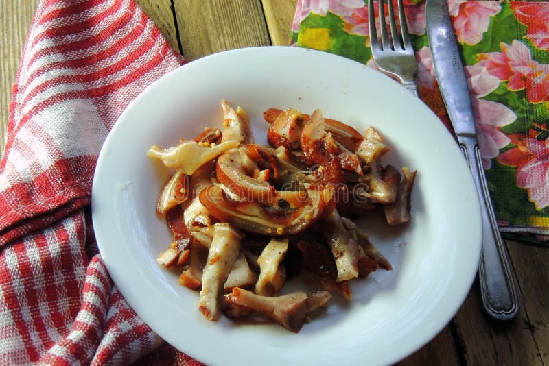 Smoked pig ears stock photo. Image of food, menu, grilled - 92135300