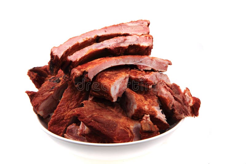 Smoked pig ribs stock image. Image of summer, pork, background - 67611775
