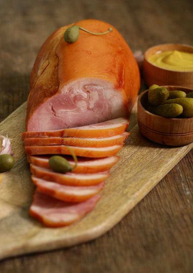 Smoked pork knuckle meat stock image. Image of traditional - 164798899