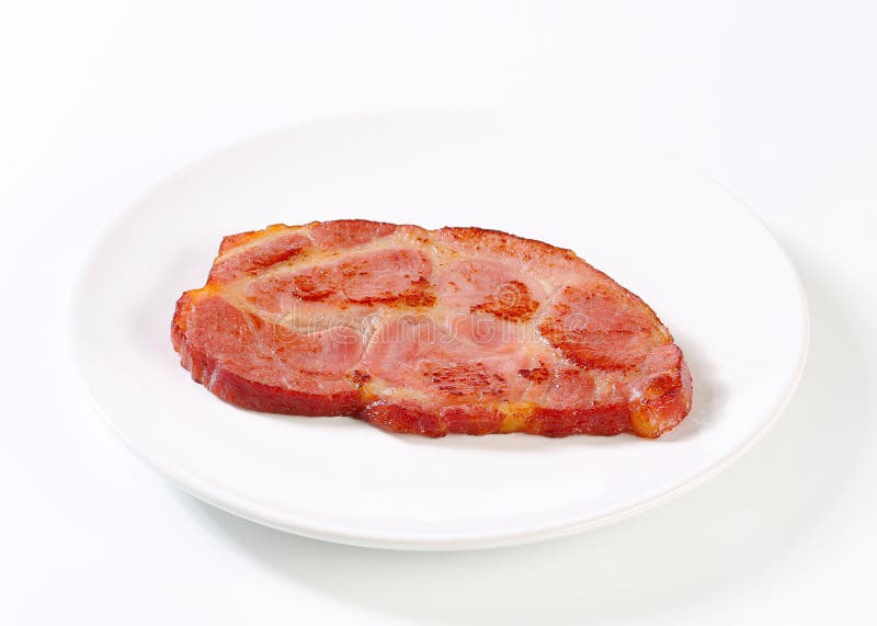 Smoked pork neck stock image. Image of studio, plate - 55975425