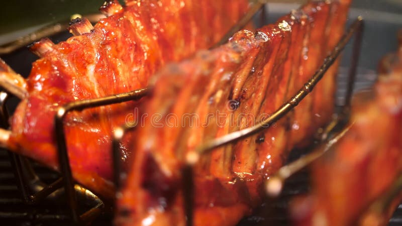 Smoked pork ribs. stock image. Image of delicious, baked - 147520699