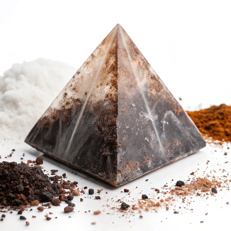 Smoked Pyramid Salt Isolated on Transparent Background Stock ...
