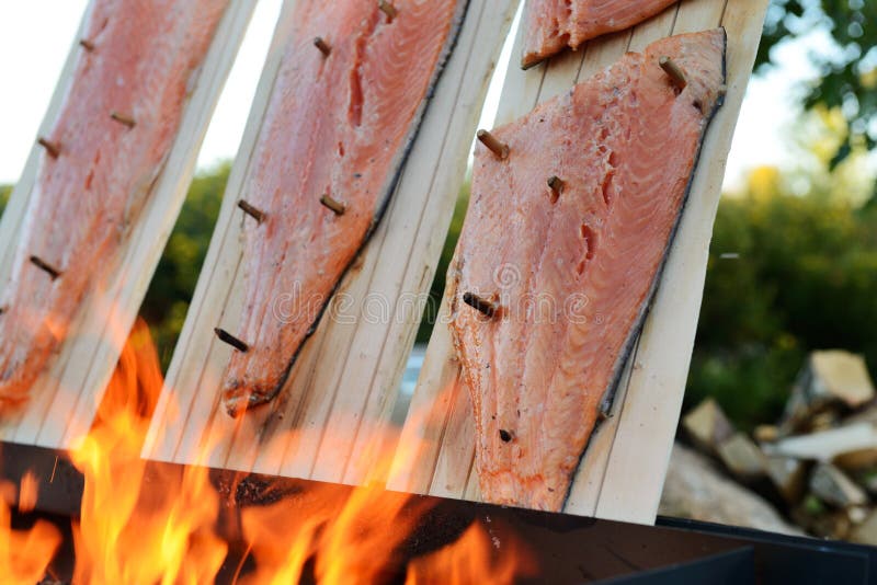 Smoked salmon stock image. Image of healthy, food, kitchen - 35377691