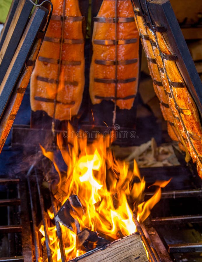 Smoked salmon stock image. Image of prepared, barbeque - 50125457