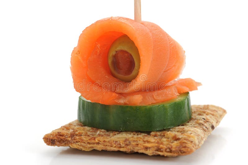 Smoked Salmon Snack stock image. Image of close, meat - 16149511