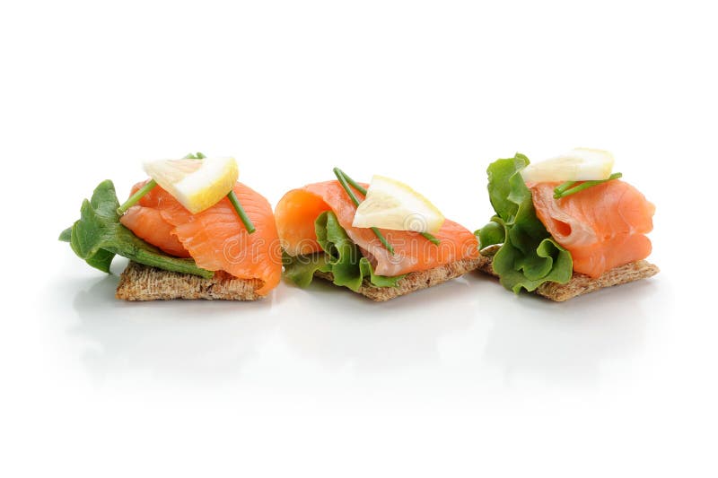 Smoked Salmon Snack stock image. Image of meal, meat - 22254837
