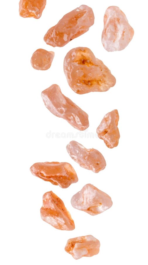 Smoked Salt Flakes Falling on Transparent Background Stock Photo ...