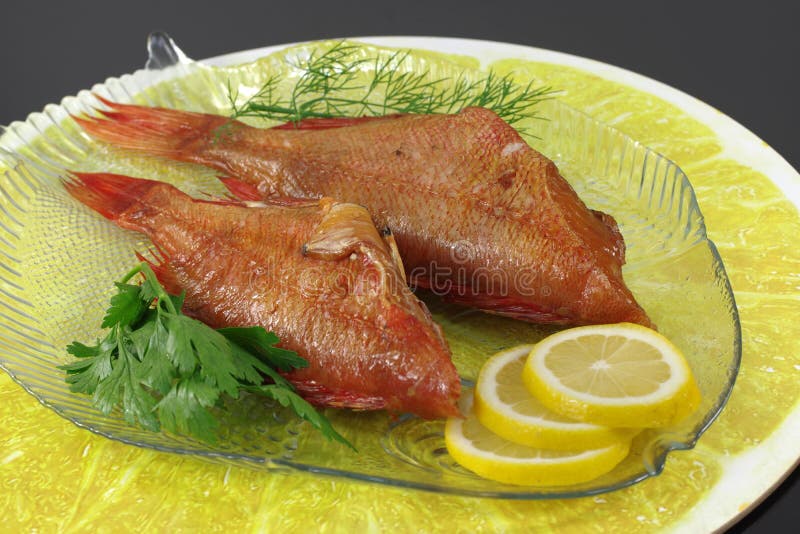 Smoked salwater red fish stock image. Image of market - 97396039