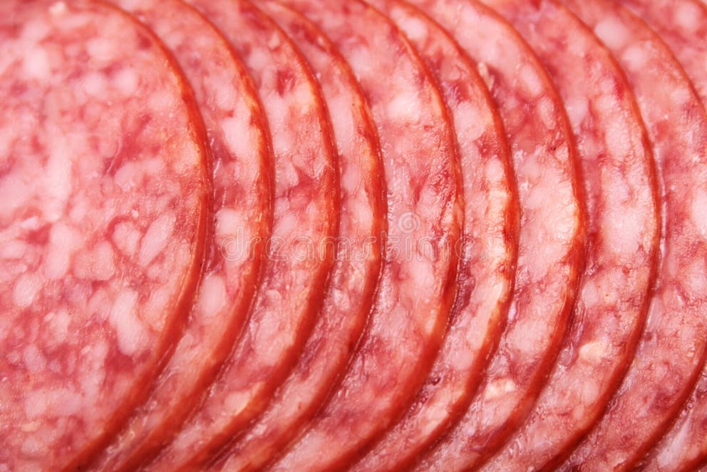 Smoked sausage. stock photo. Image of bread, arrangement - 7525080