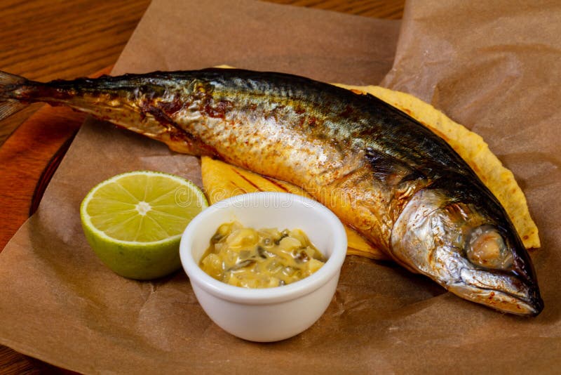 Smoked scomber fish stock image. Image of gastronomy - 127481483
