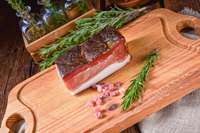 Smoked South Tyrolean Bacon Stock Image - Image of dish, delicious ...