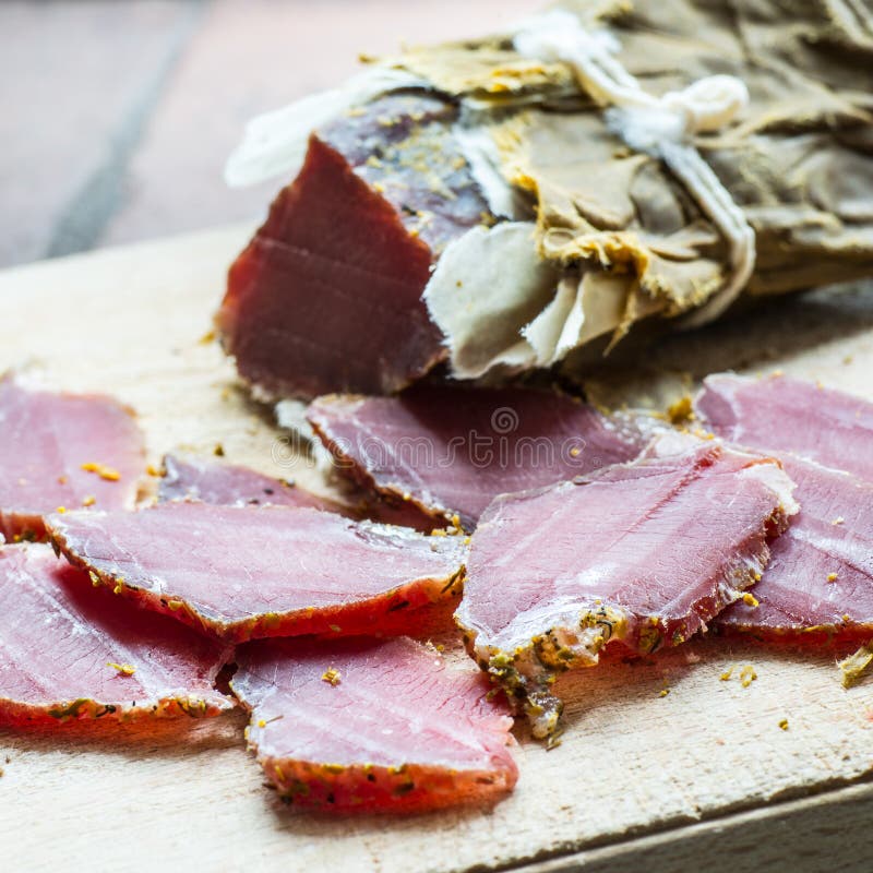 Smoked wild boar meat stock image. Image of catering - 83923019