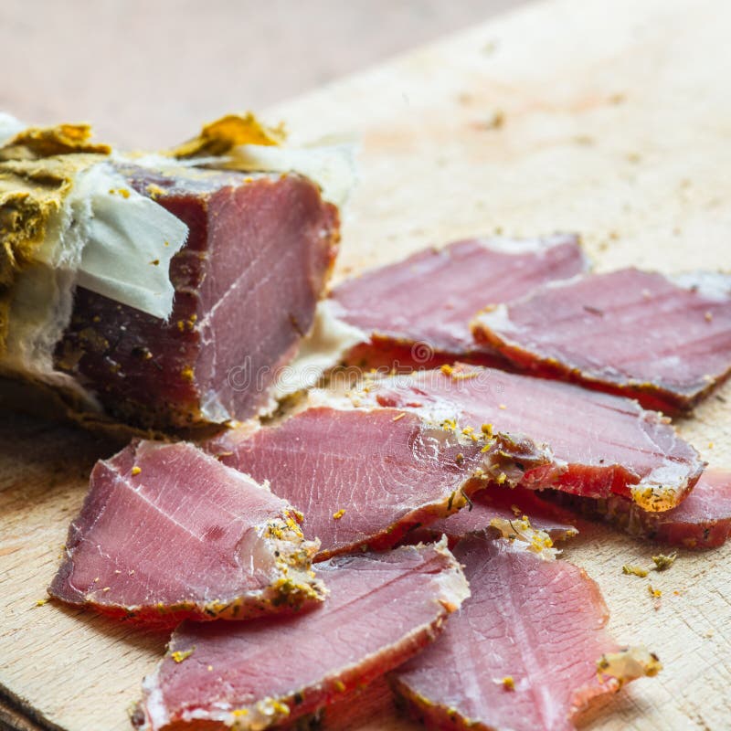 Smoked wild boar meat stock image. Image of preserved - 83924319