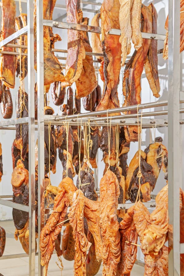 Meat is Dried and Out on Shelves Stock Photo - Image of gourmet, meat ...