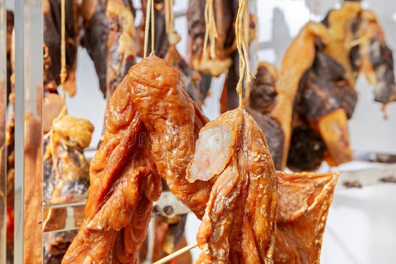 Meat is Dried and Out on Shelves Stock Image - Image of closeup ...