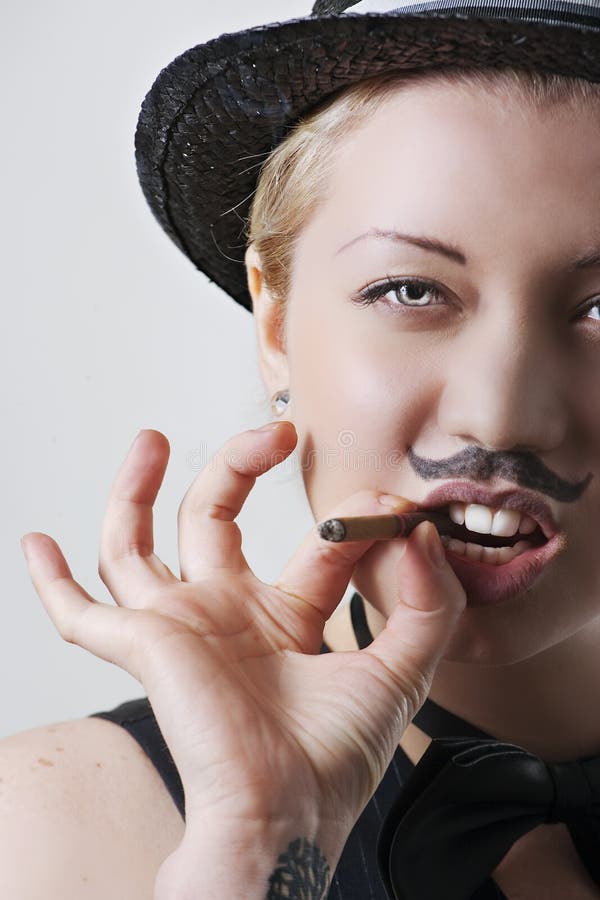 Smoker stock photo. Image of person, humor, moustache - 12142718