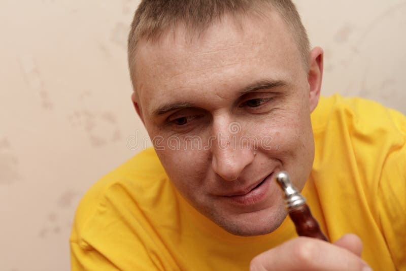 Smoker stock image. Image of enjoyment, delight, dark - 7356057