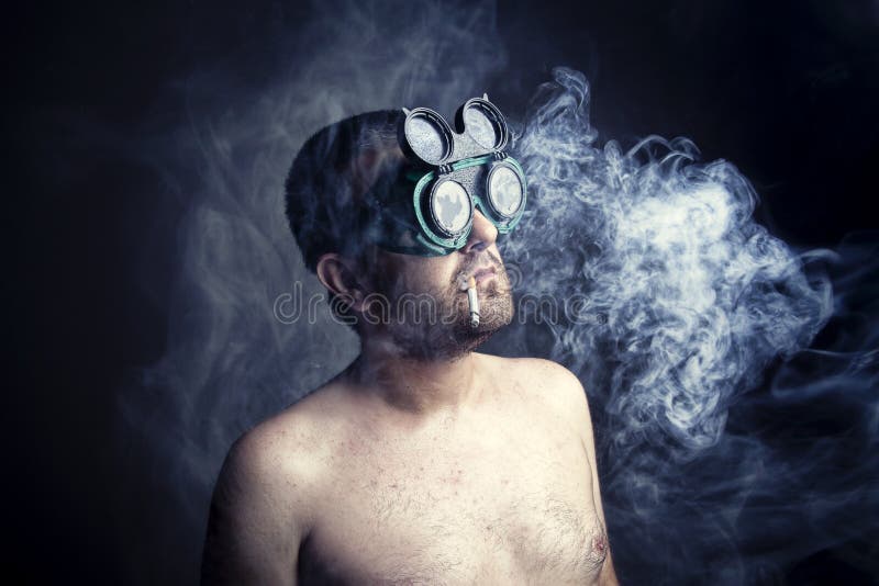 Smoker Man stock image. Image of looking, portrait, unhealthy - 48683303